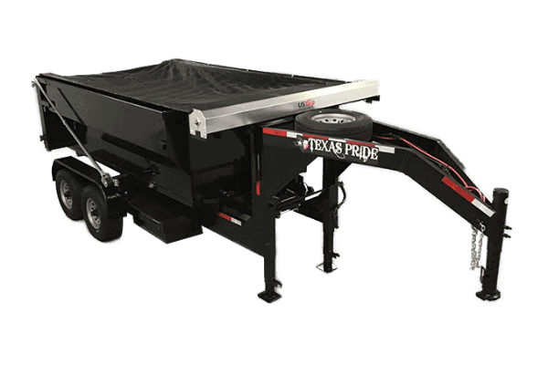 18k lb GVWR Medium Duty Gooseneck Roll Off Trailer and Dumpsters for Sale