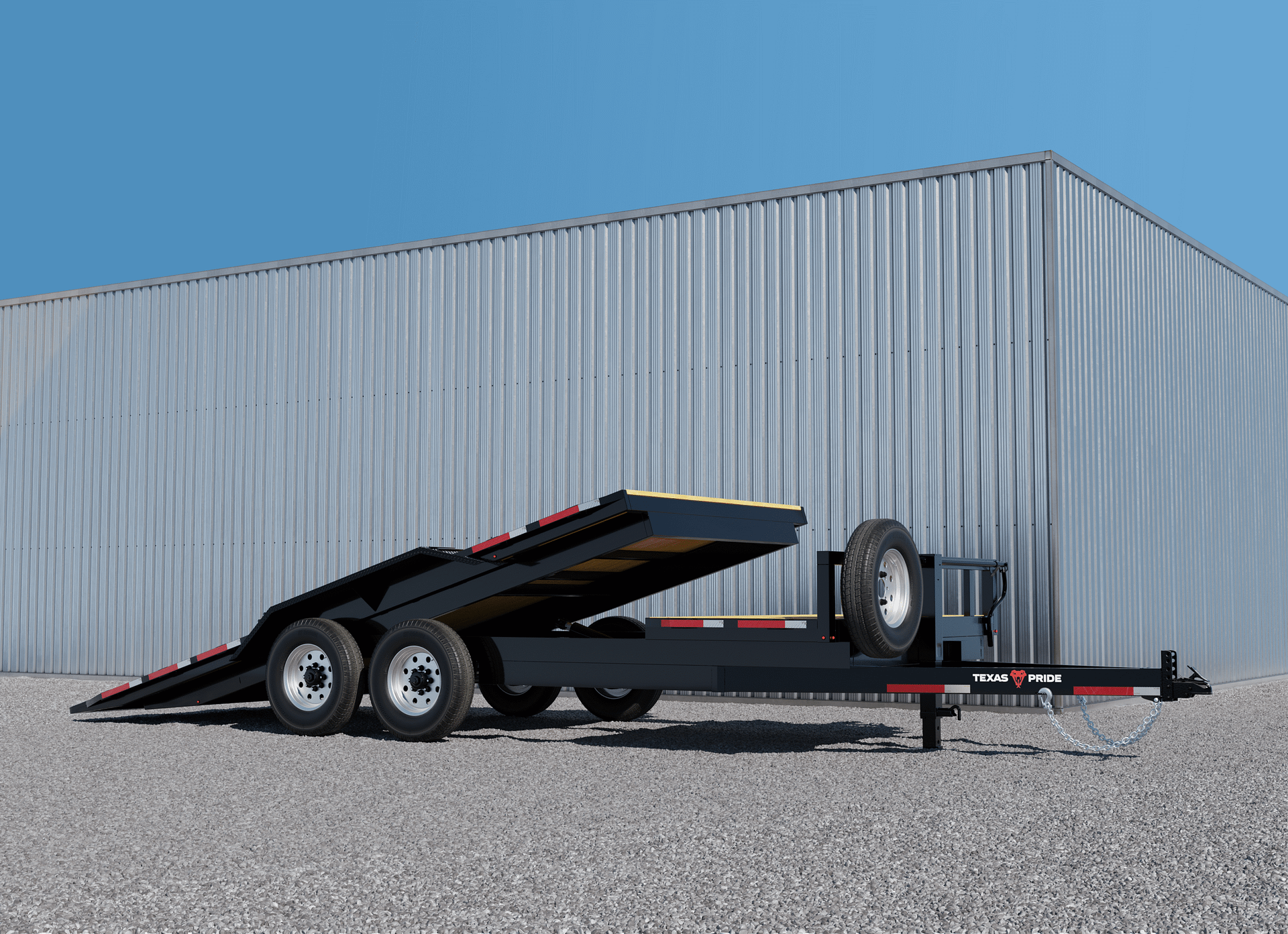 16k lb GVWR 8.5′×17′+4′ Fully-Loaded Bumper Pull Lowboy Tilt Package ...