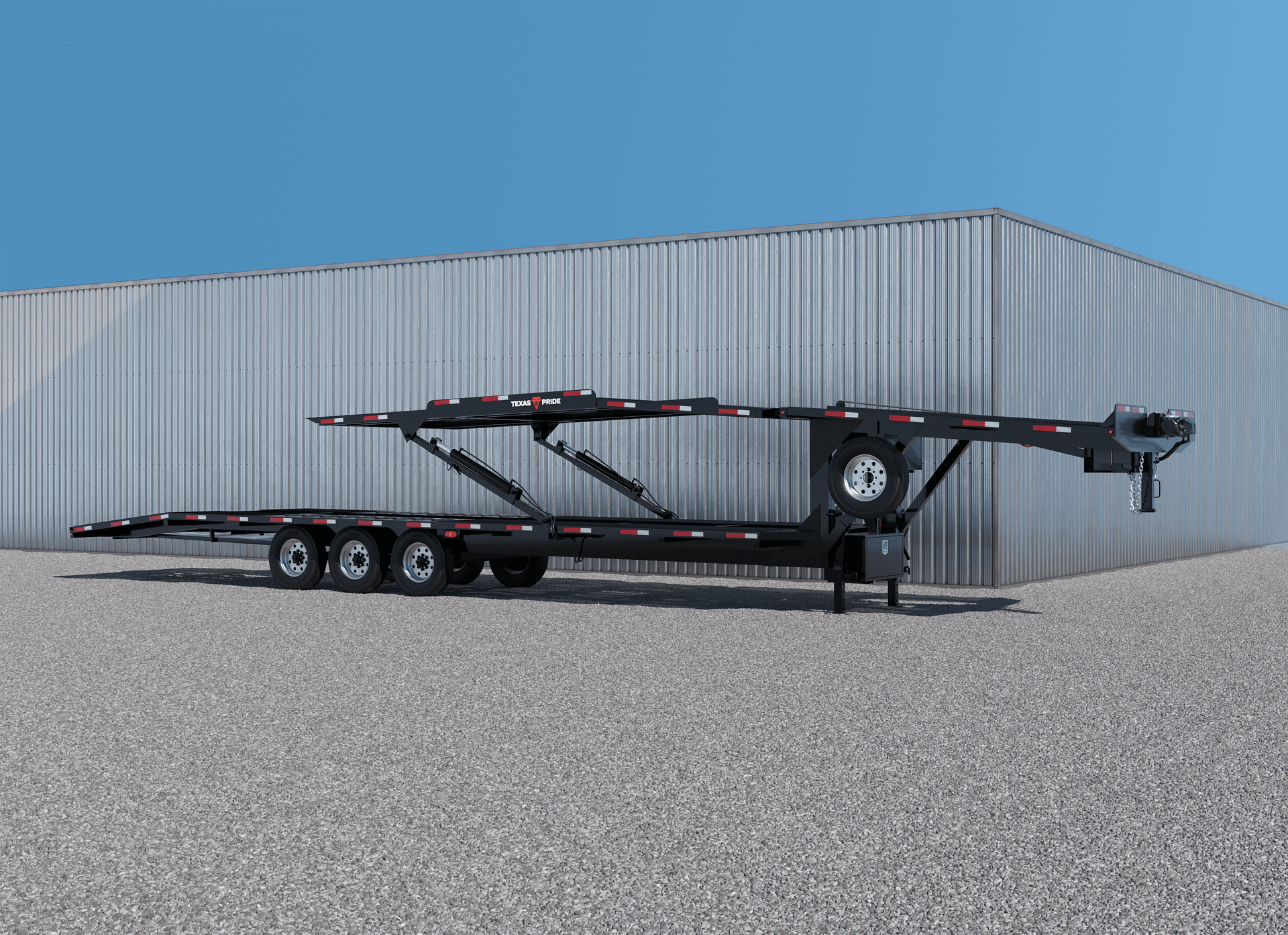 21k lb GVWR Gooseneck Three Car Hauler Trailer for Sale