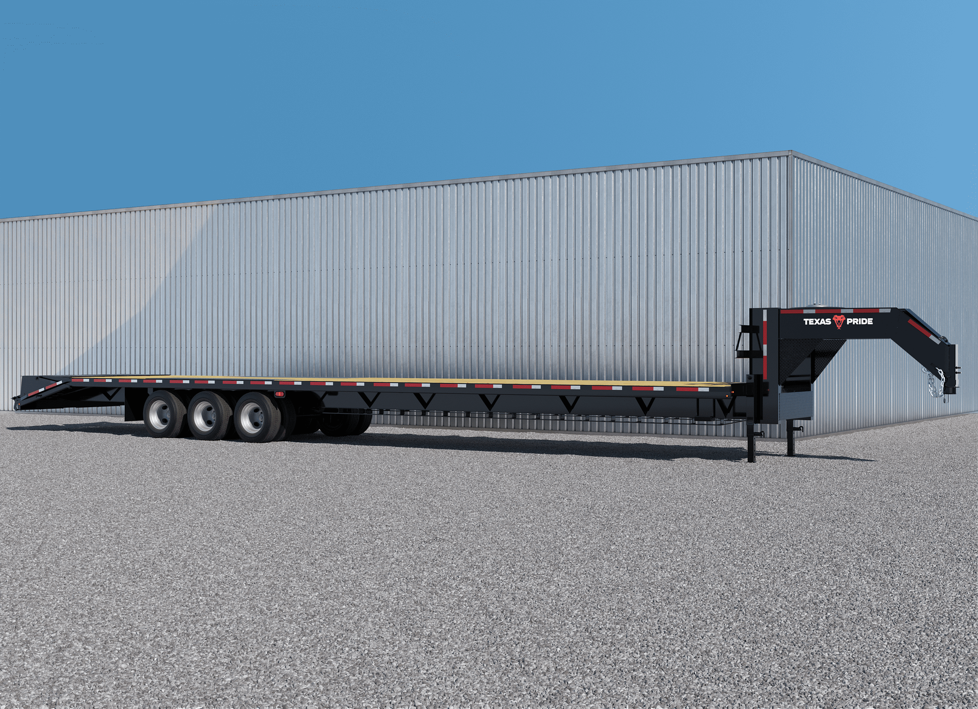 26K Hotshot Gooseneck Flatbed Trailer for Sale | Texas Pride