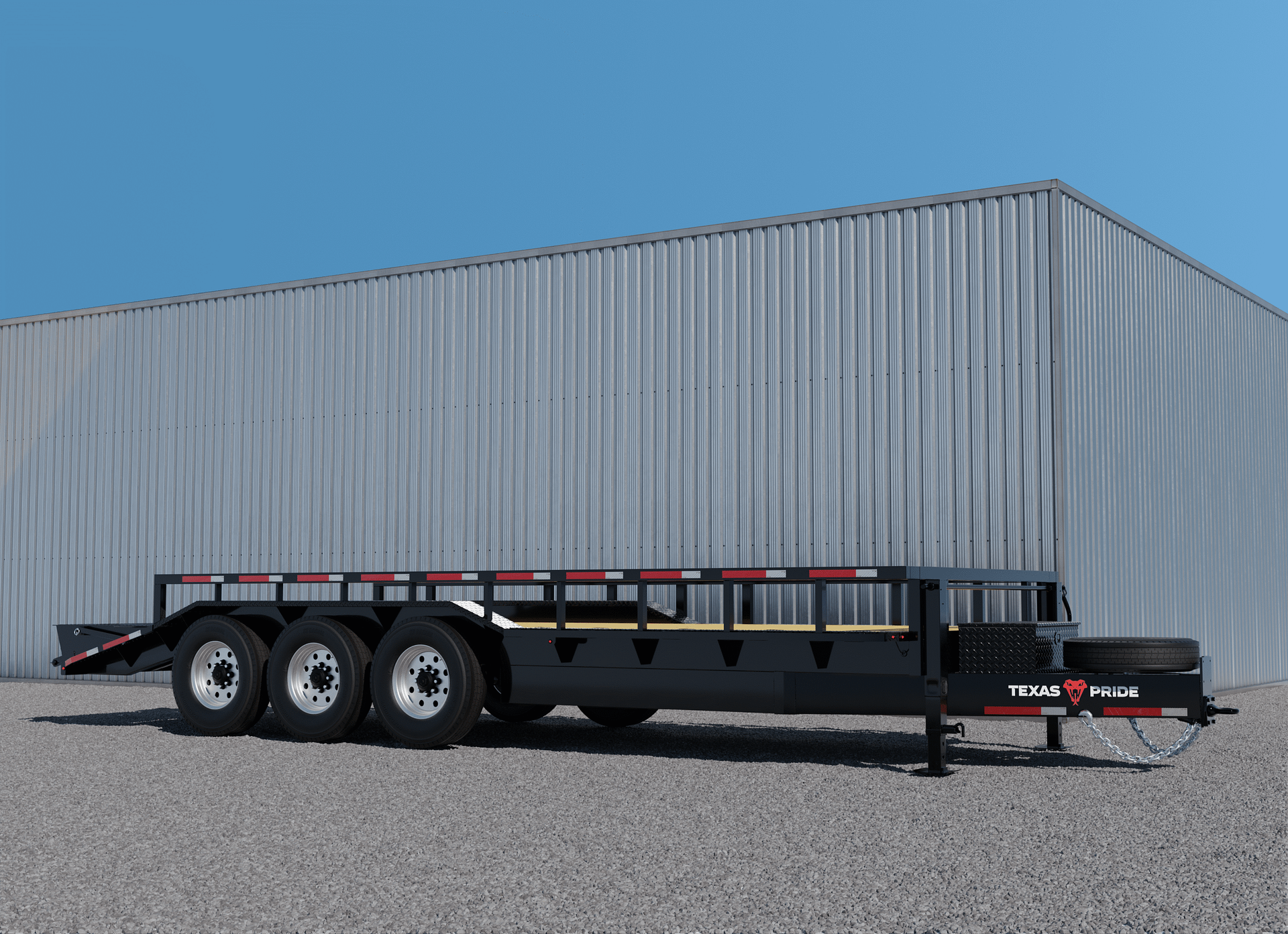 18k lb GVWR Gooseneck Wide Deck Lowboy Equipment Trailer No Rails for Sale