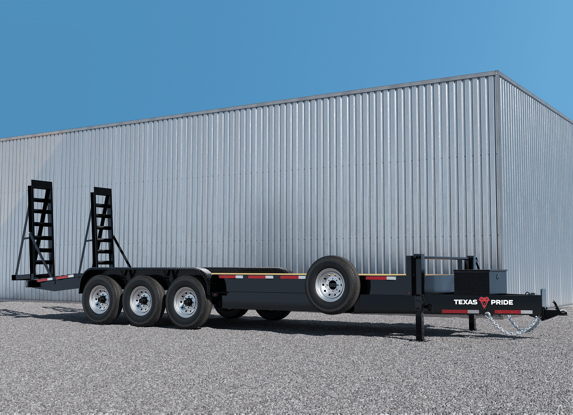 18k lb GVWR Gooseneck Wide Deck Lowboy Equipment Trailer No Rails for Sale